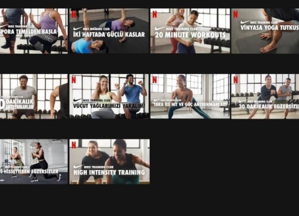 Nike Training Club farklı tarzdaki antrenmanlarıyla Netflix'te